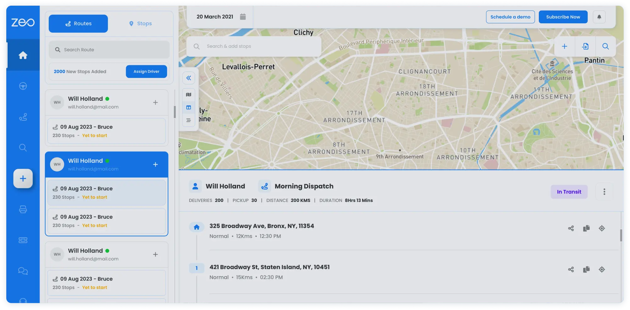 Planificador de rutas para flotas | Planificador de rutas Zeo